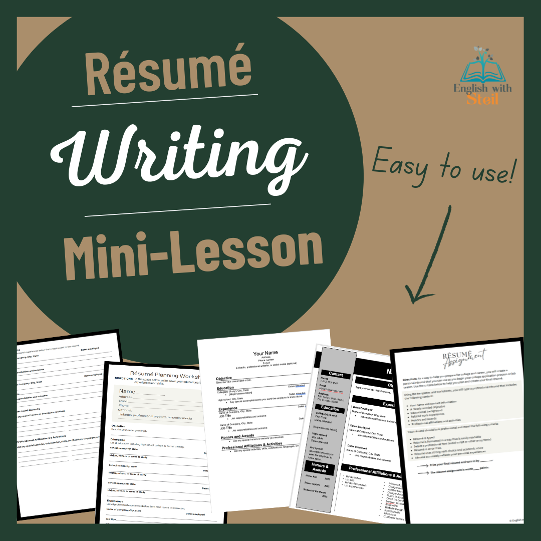 College & Career Resources - English with Steil