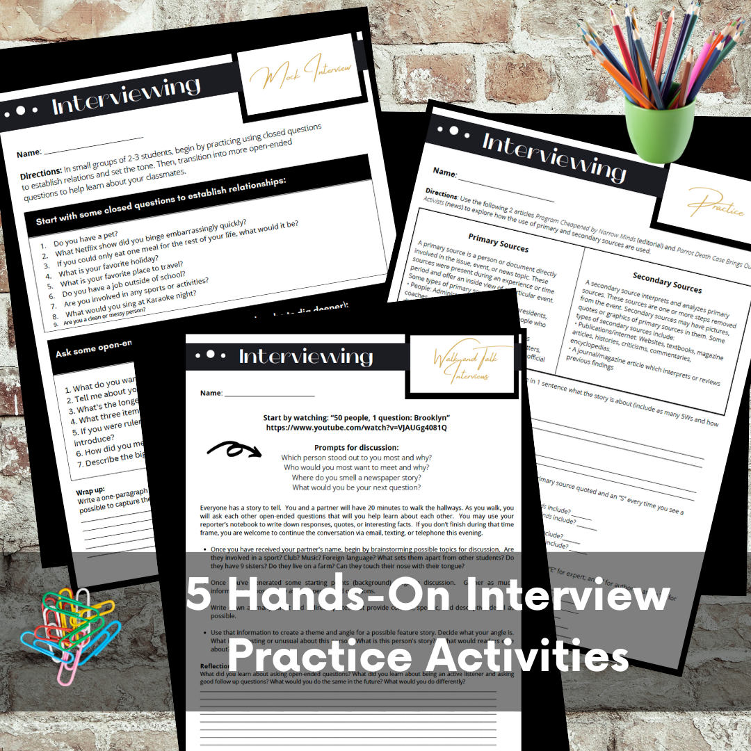 Surprisingly Easy Techniques to Teach the News Interview Process ...